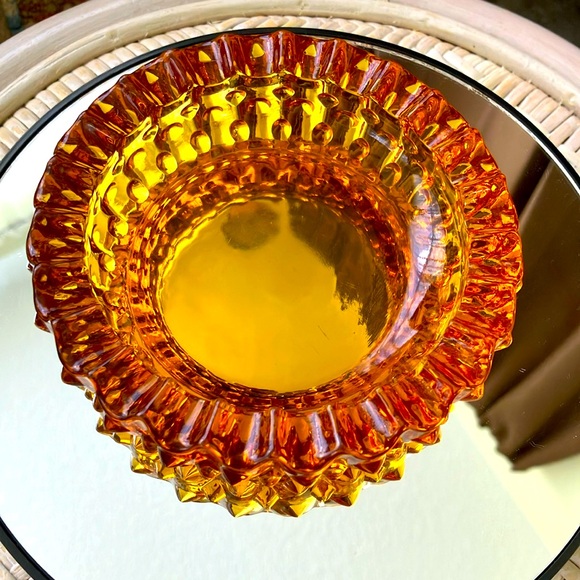 vintage Fenton amber orange hobnail | Accents | Vintage Fenton 5 Amber ...